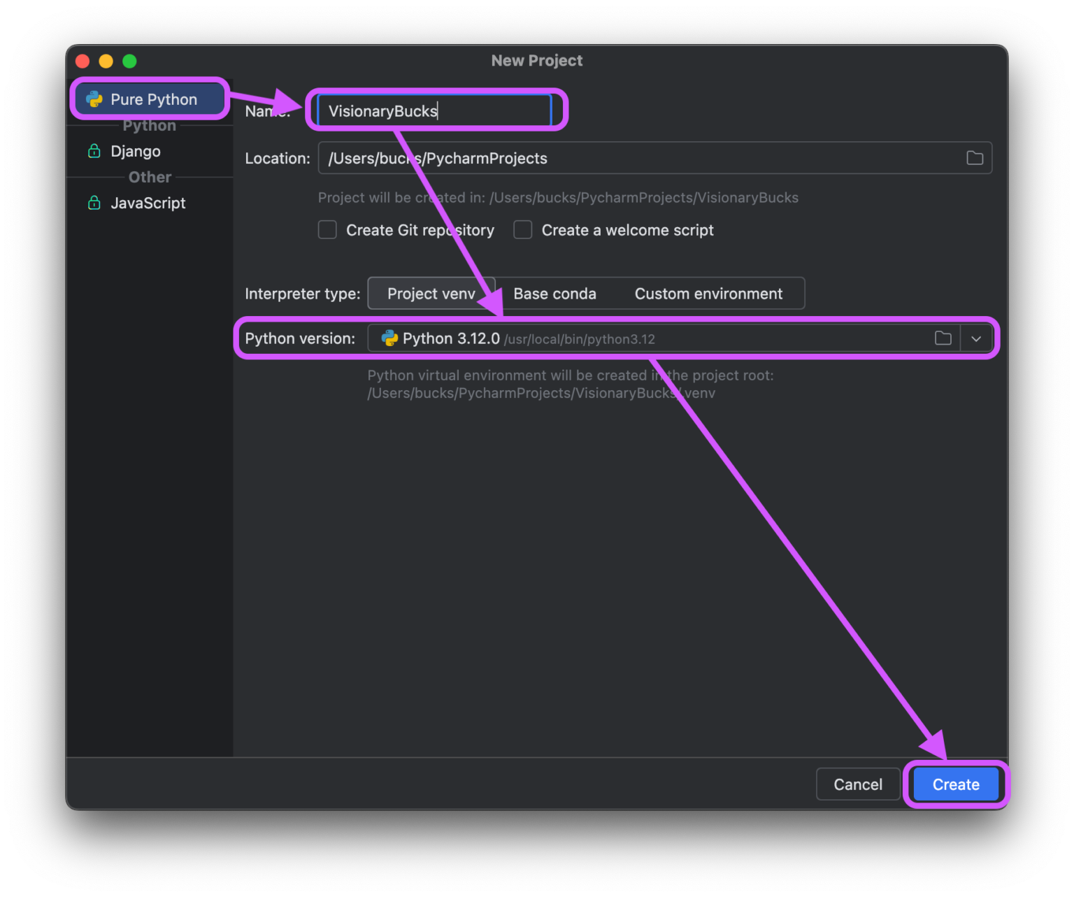 初心者のためのPython基本講座：【第2回】PyCharmでプロジェクトを作成して動作確認しよう！ | Visionary Bucks